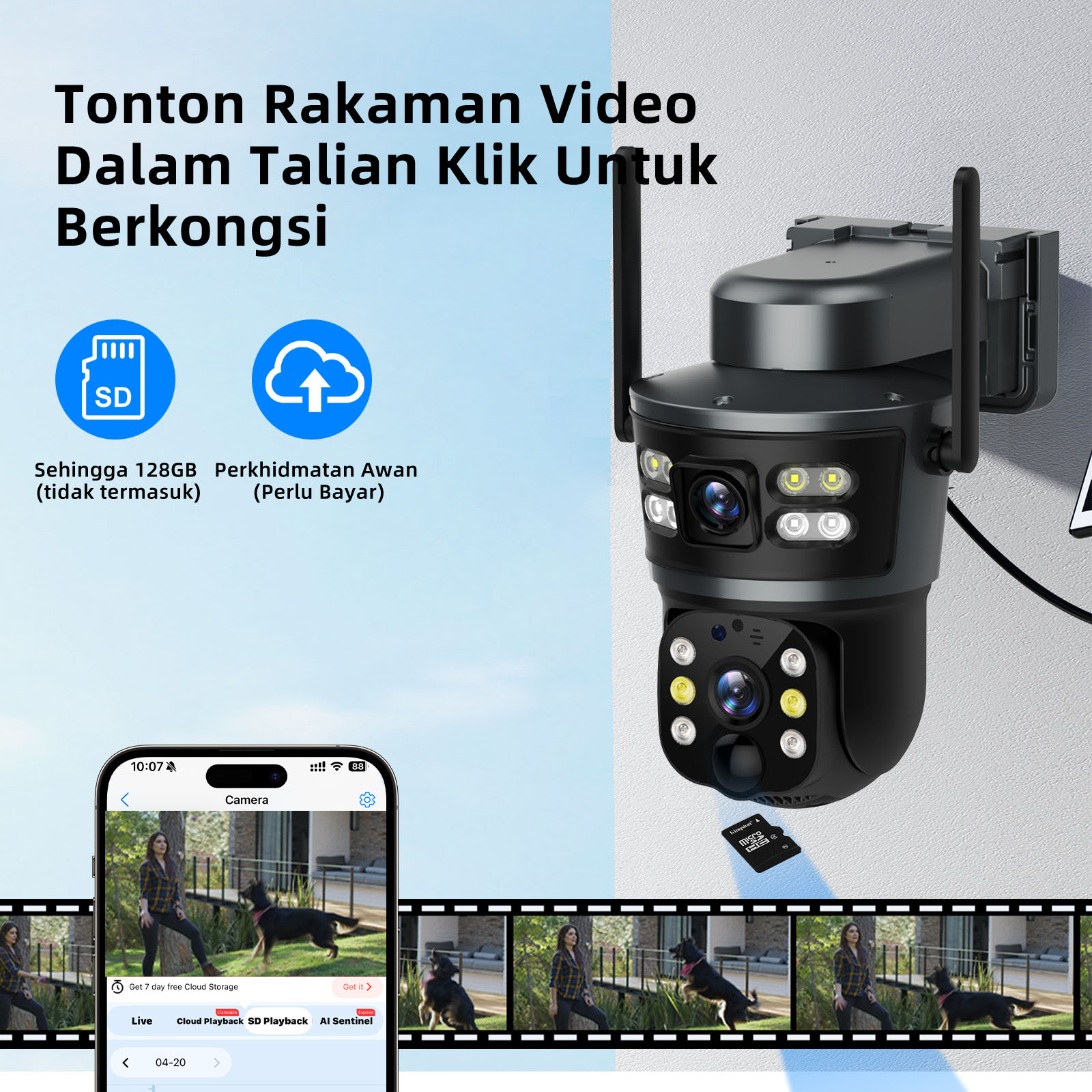 iCam365 4G SIM card closed-circuit television monitoring system/ultra ...