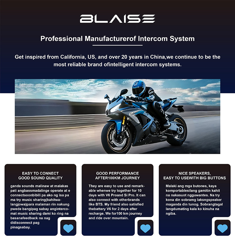BLAISE V50 Ultra Mech 500m Intercom Headset 50 people group intercom ...
