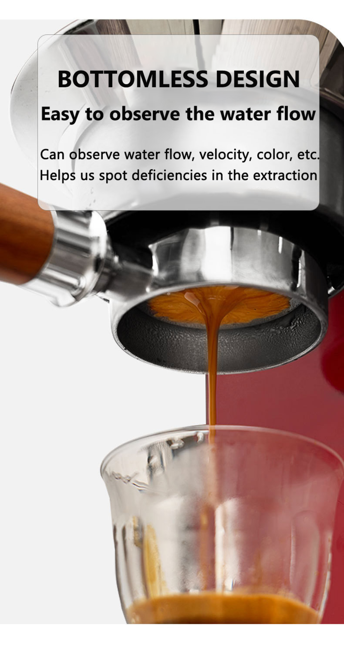 Delonghi/Breville/E61 Coffee Bottomless Portafilter Wooden Handle ...