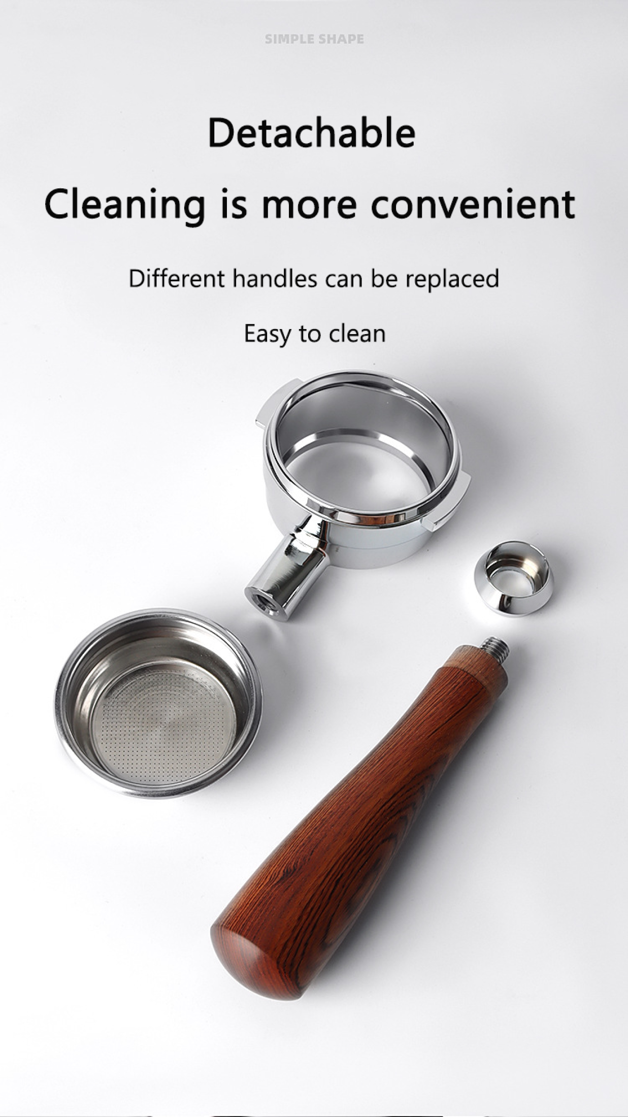 Delonghi/Breville/E61 Coffee Bottomless Portafilter Wooden Handle ...