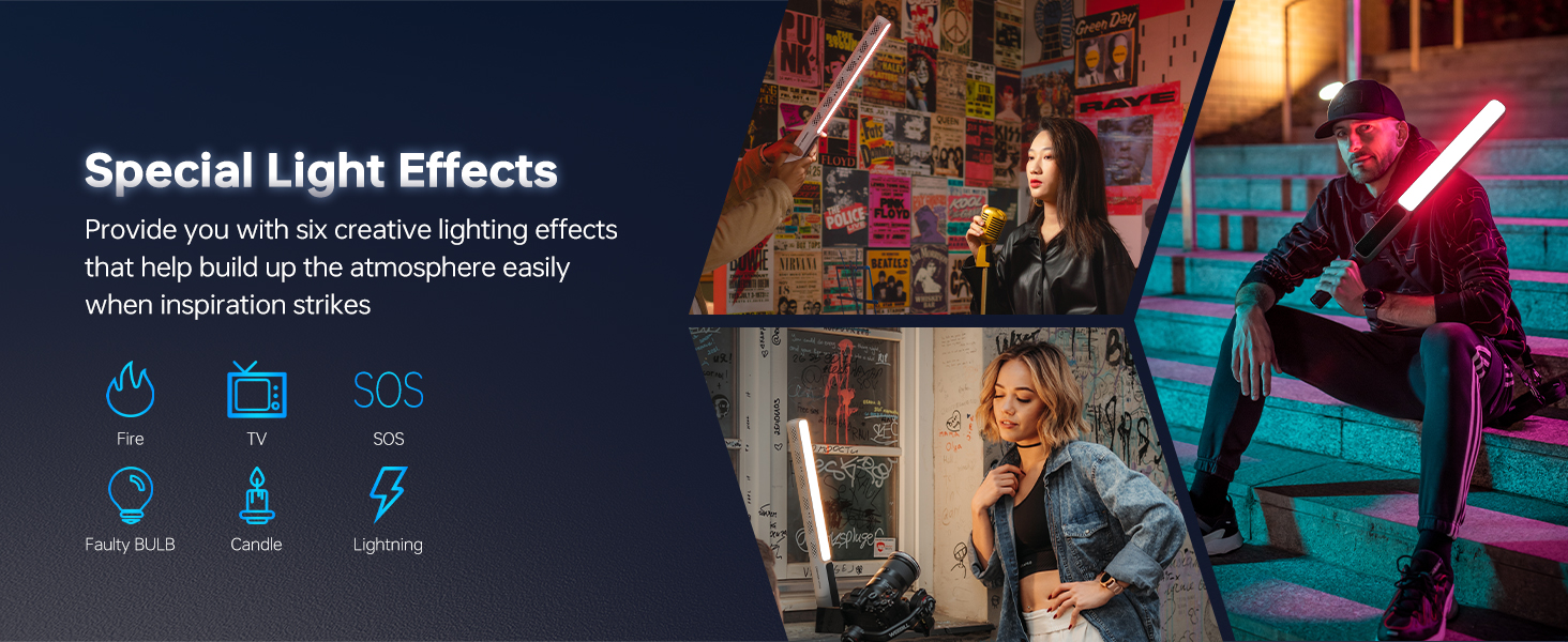 ZHIYUN CINEPEER CF100 - 100W RGB Light Stick LED Video Light Wand Handheld Professional ...