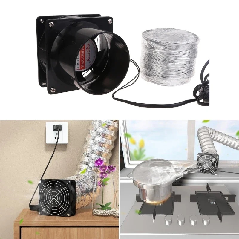 Exhaust Fan Duct Air Ventilation Blower Window Extractor Toilet Kitchen ...