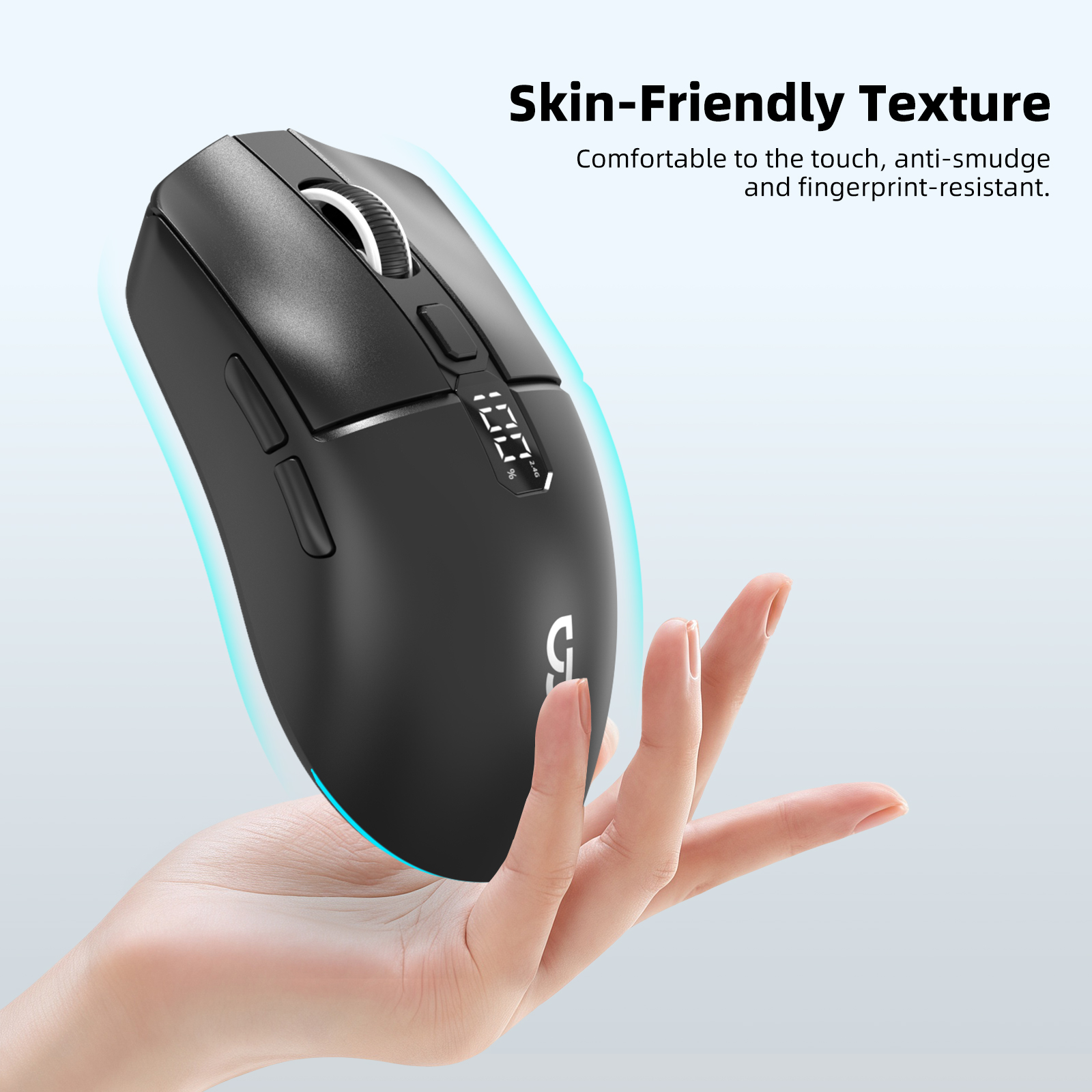 GOOJODOQ Bluetooth Mouse Wireless Wired Silent Lightweight LED 4 ...