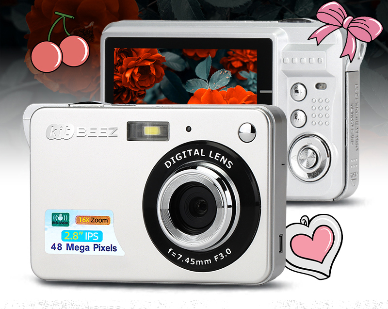 KiTBEEZ KC-1 CCD Retro Camera 48MP 16X Digital Zoom 2.7inch Anti-shake ...