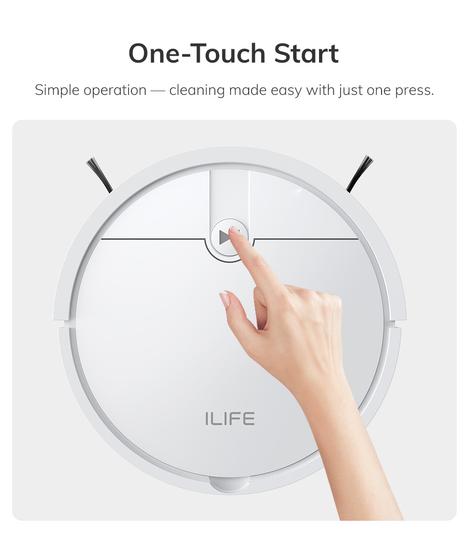 【NEW LAUNCH】ILIFE V2 Intelligent Robot Vacuum cleaner Cordless Auto Vacuum Cleaner 2600mAh ...