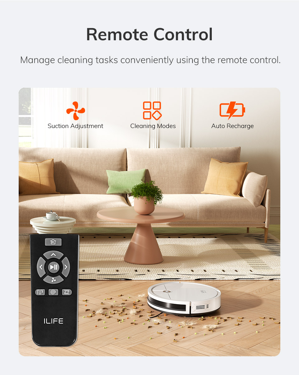 【NEW LAUNCH】ILIFE V2 Intelligent Robot Vacuum cleaner Cordless Auto Vacuum Cleaner 2600mAh ...