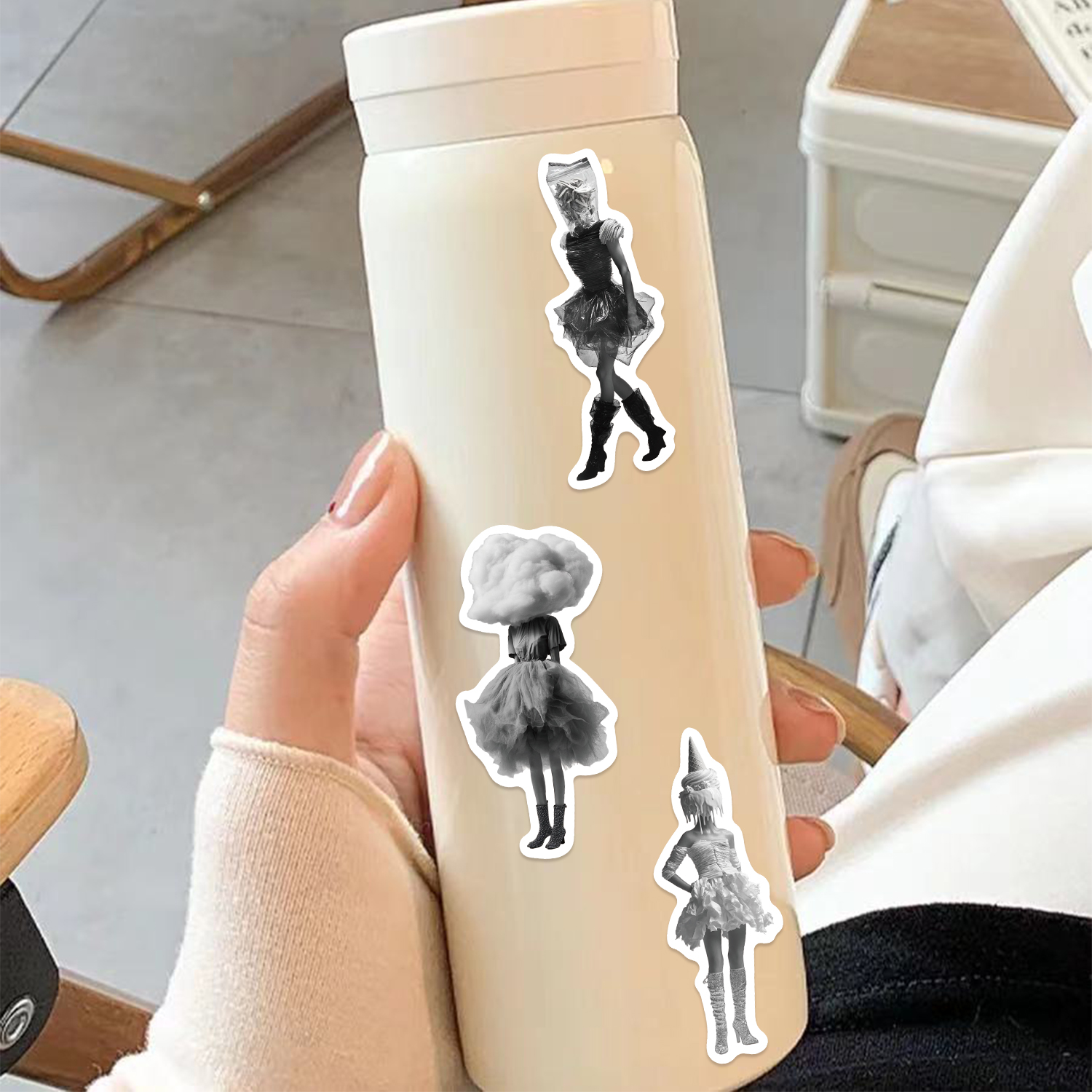 50PCS Ins Minimalism Sticker Fashion Model Waterproof Stickers For ...