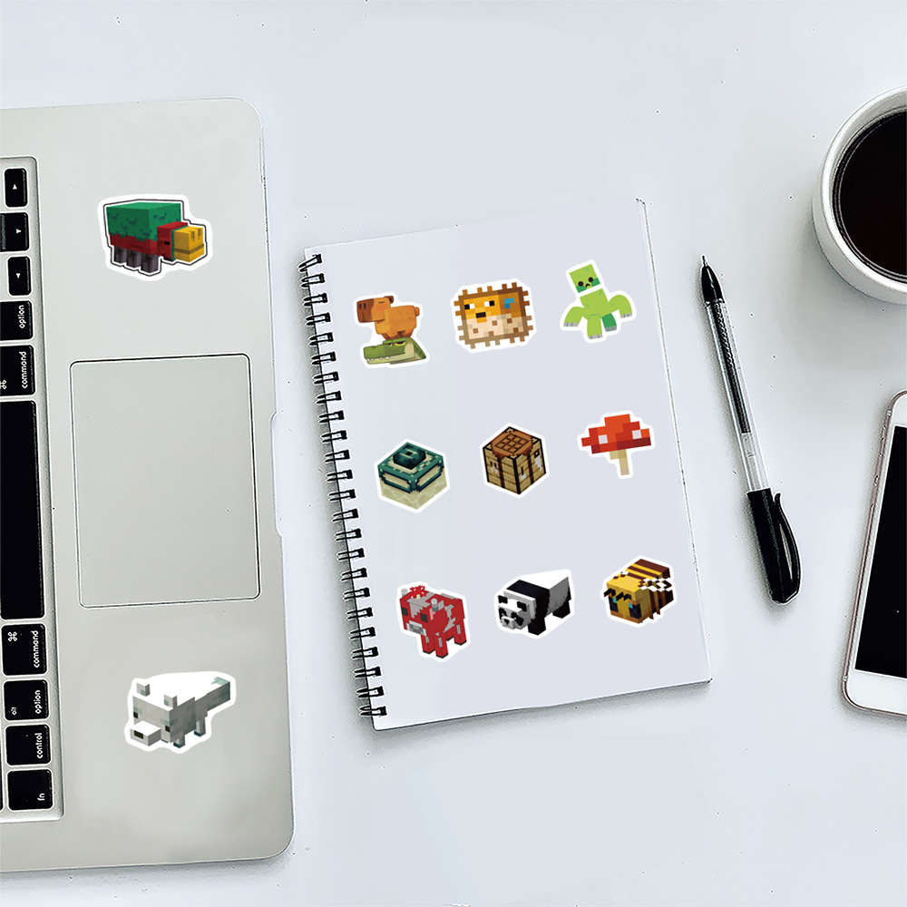 100PCS Minecraft Stickers For Kids Waterproof Hot Game Sticker For ...