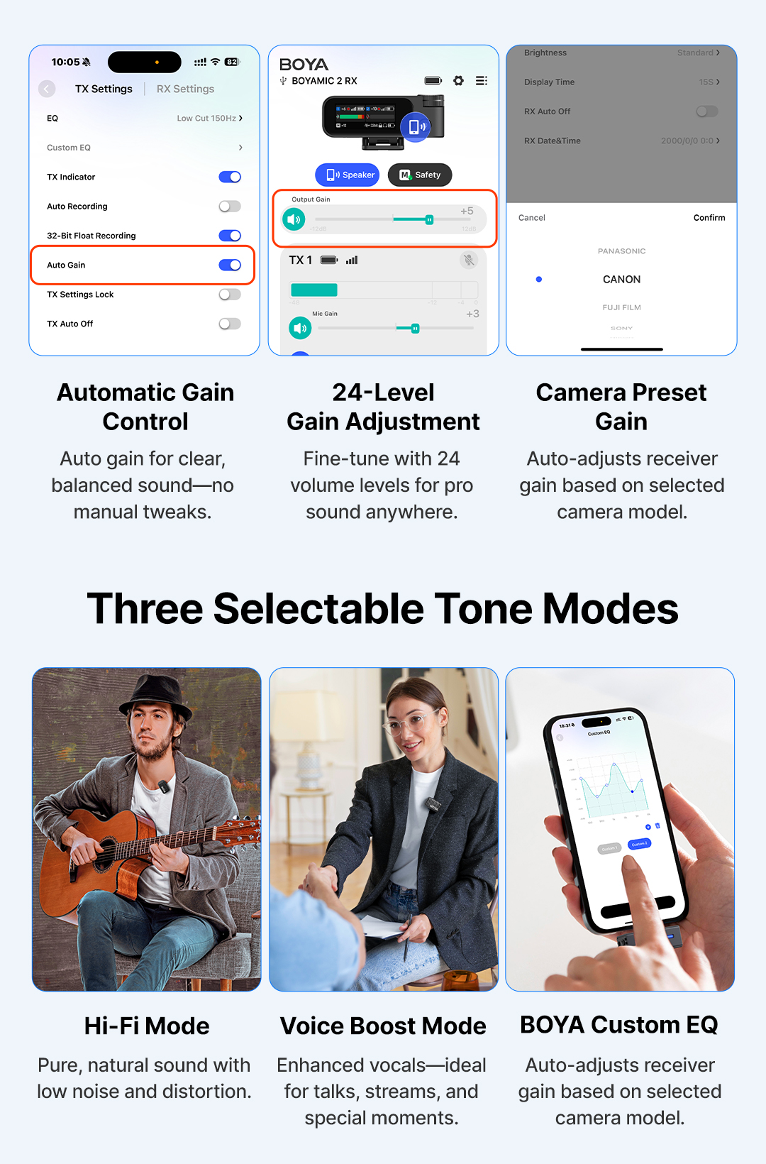 BOYAMIC 2 AI-Powered Mini Wireless Microphone Professional Lapel ...