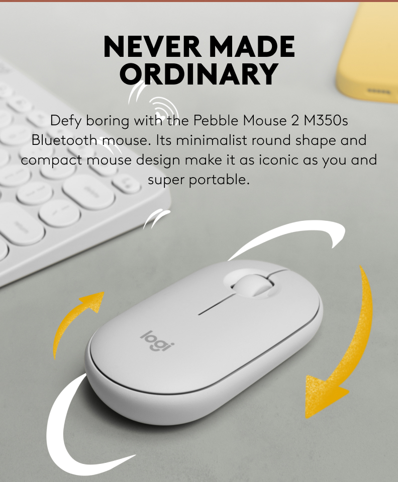 Logitech M350 Pebble Wireless Mouse | Bluetooth & USB Dual Mode ...