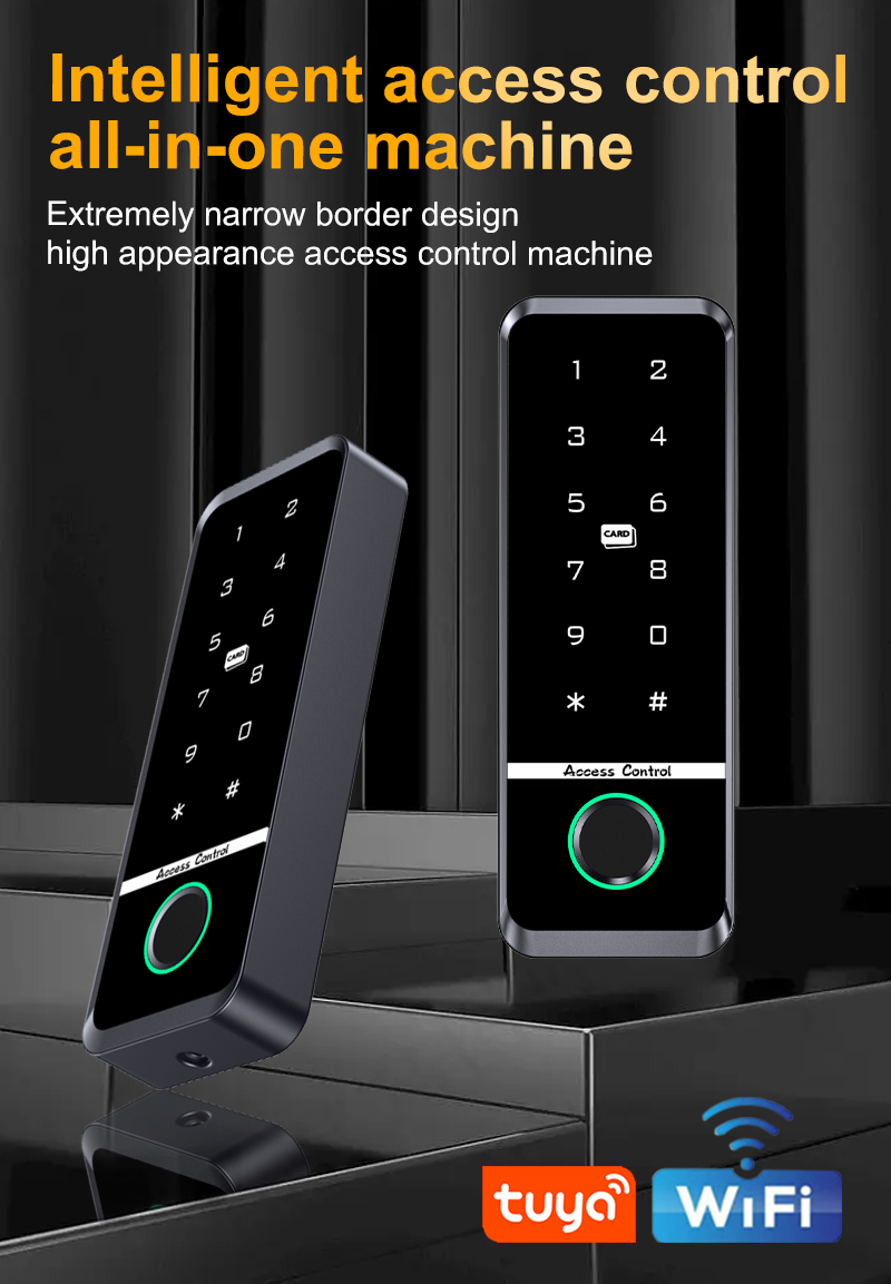 Dual Frequency WiFi Tuya Access Control Keyboard Fingerprint Waterproof ...