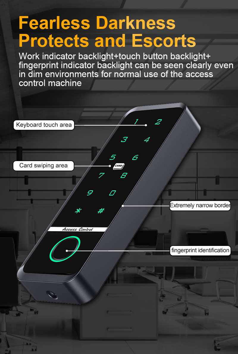 Dual Frequency WiFi Tuya Access Control Keyboard Fingerprint Waterproof ...