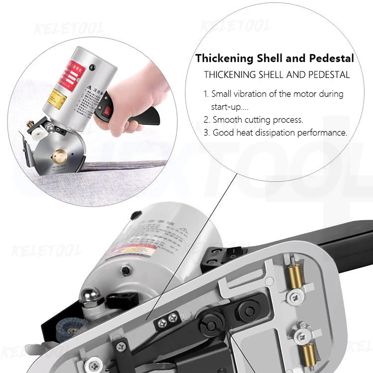 90mm Blade Electric Cloth Cutter Fabric Cutting Machine Tailor Cloth ...