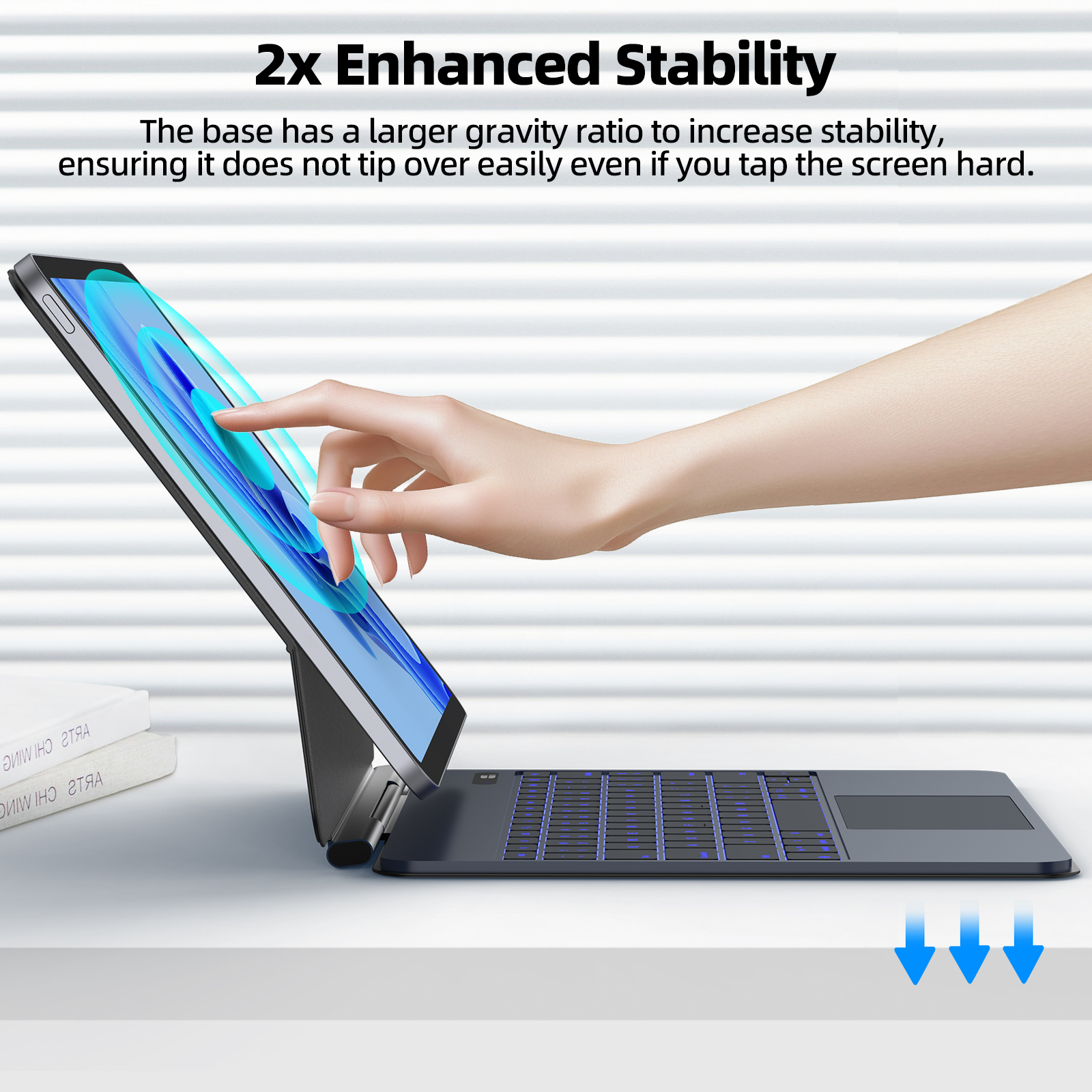 GOOJODOQ Lightweight Control Keyboard for iPad Magnetic Connection ...