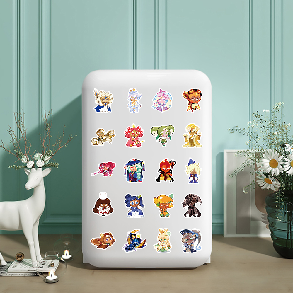 53Pcs Game Funny Cookie Run Kingdom Stickers For Kids Waterproof Cute ...