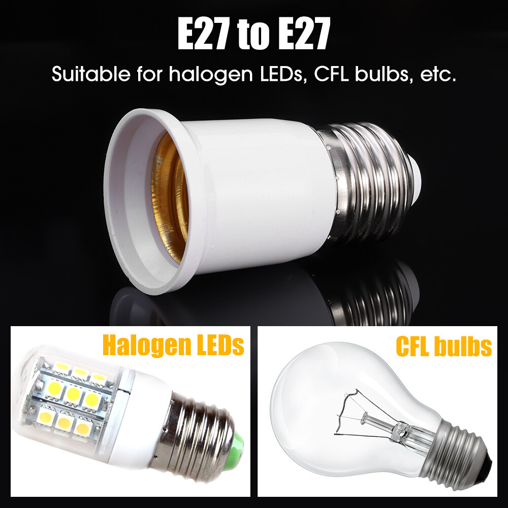 120MM E27 To E27 Bulb Base Extension Lamp Holder AC 220V 65MM 95MM ...