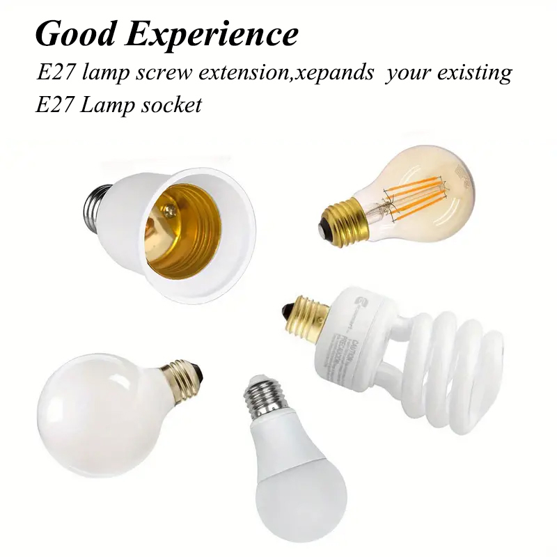 120MM E27 To E27 Bulb Base Extension Lamp Holder AC 220V 65MM 95MM ...