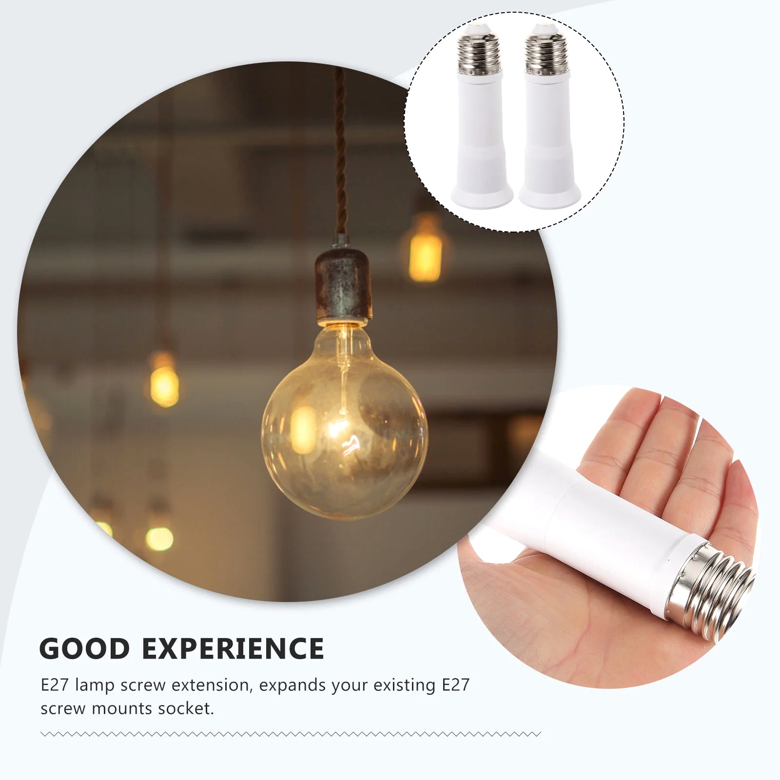 120MM E27 To E27 Bulb Base Extension Lamp Holder AC 220V 65MM 95MM ...