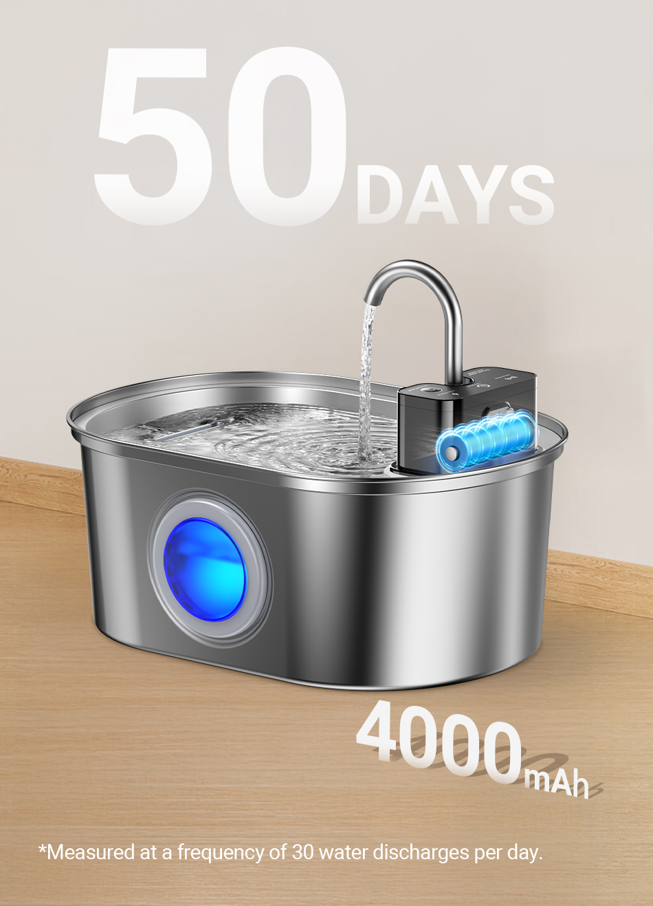 【Local stock 】ROJECO 3.2L Stainless Steel Pet Water Fountain Wireless ...