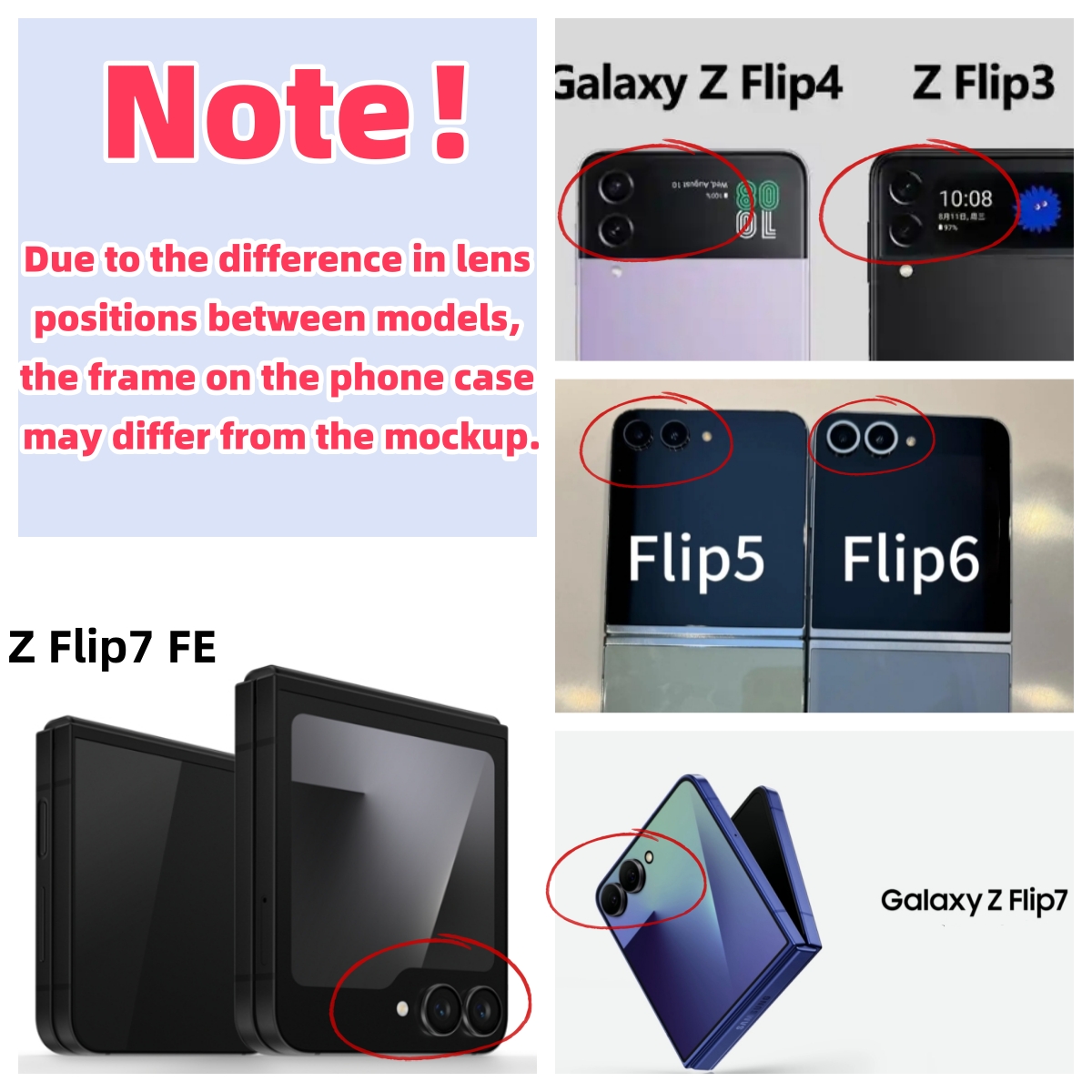 Z Flip 6 5 4 3 Case Rainbow Glitter Laser PC Hard Transparent Phone ...