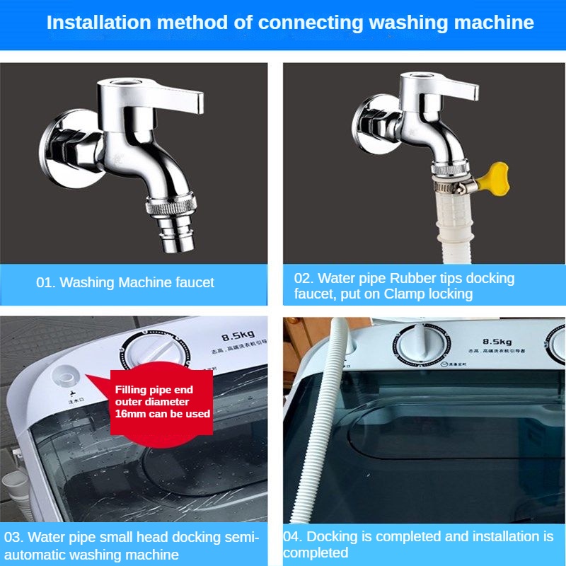 Semi-Automatic Washing Machine Feed Pipe, Lengthened Faucet Hose for ...