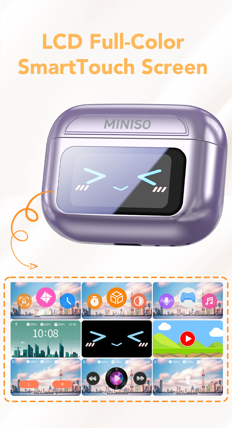 MINISO MS201 AI Translator Earbud Wireless Bluetooth Earphone Smart ...