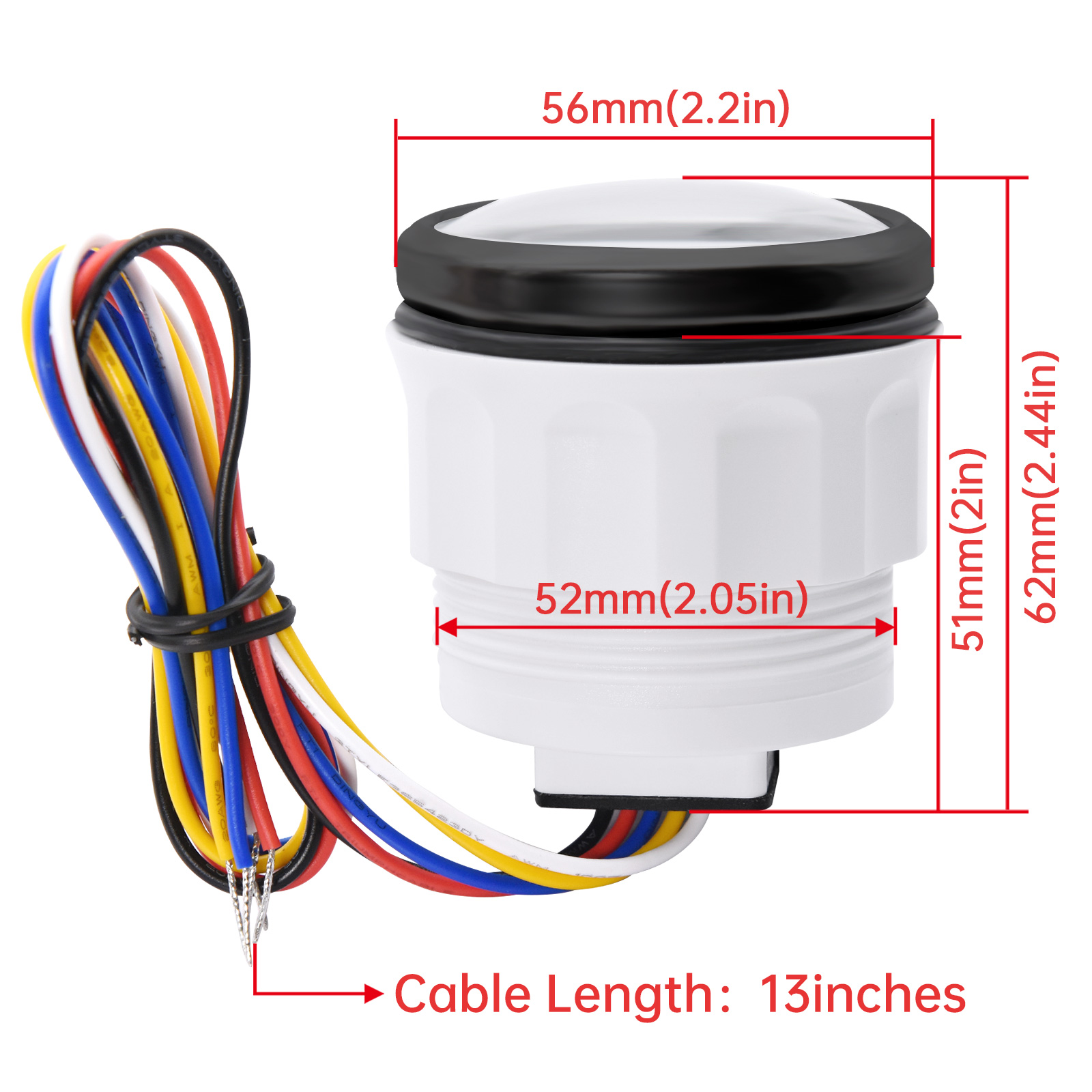 100-550mm 0-190Ohm Fuel Float Sensor + Fuel Level Gauge Fuel Tank Level ...