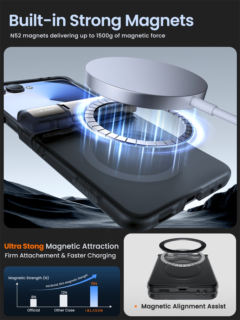 I-Blason Cosmo for Samsung Galaxy Z Flip 7 Case with Stand Tempered ...