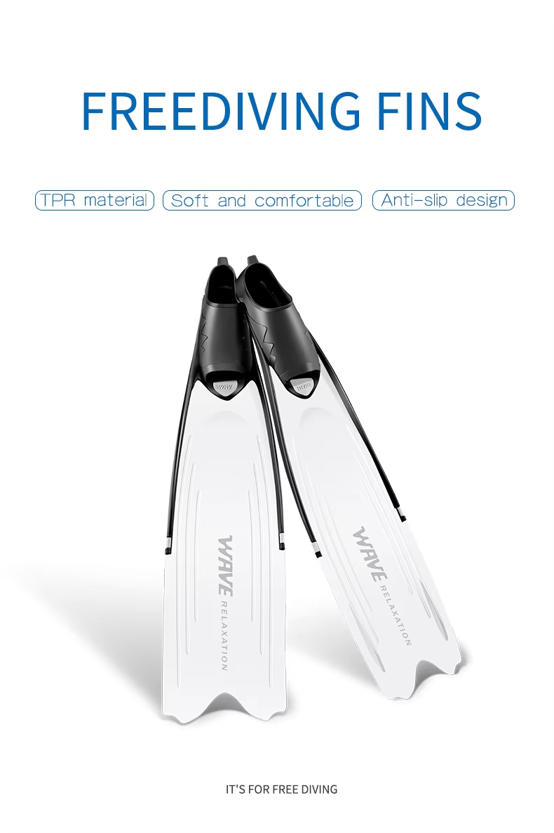 Spearfishing Freediving Long Blade Fins Rubber Flippers Diving Gear Scuba Dive Equipment Dive ...