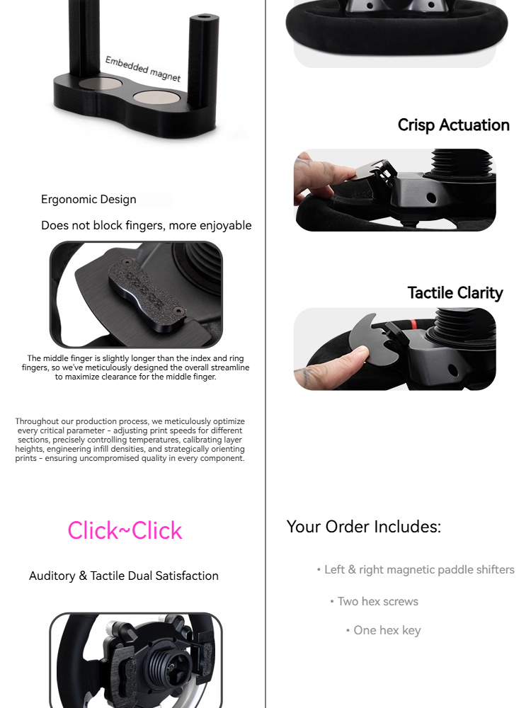 ODDOR Magnetic Paddle Shifters for Thrustmaster T300/TGT - Premium ...