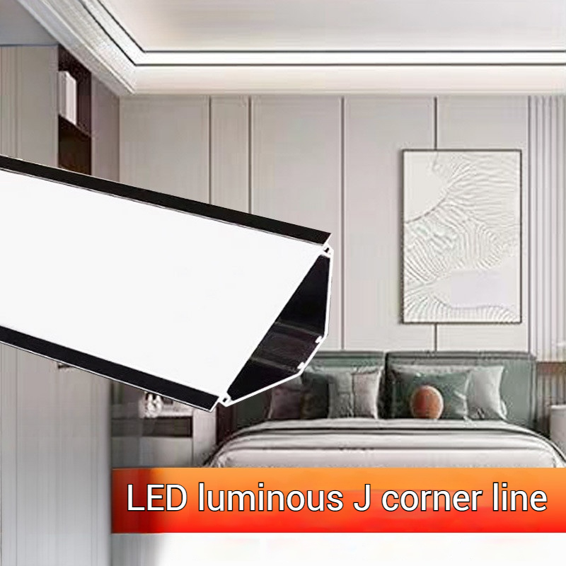 Lamp slot top corner line light living room open installation all-in ...