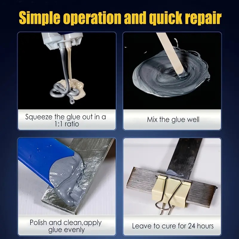 High-Temperature AB Epoxy Adhesive - 85ml Waterproof Repair for Metal and Radiators | Shopee ...
