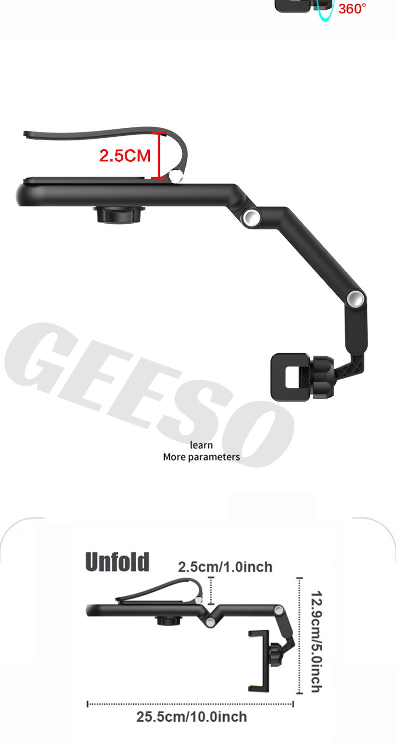 GEESO Sun Visor Phone Holder For Car Multifunctional 360° Rotating Sun ...