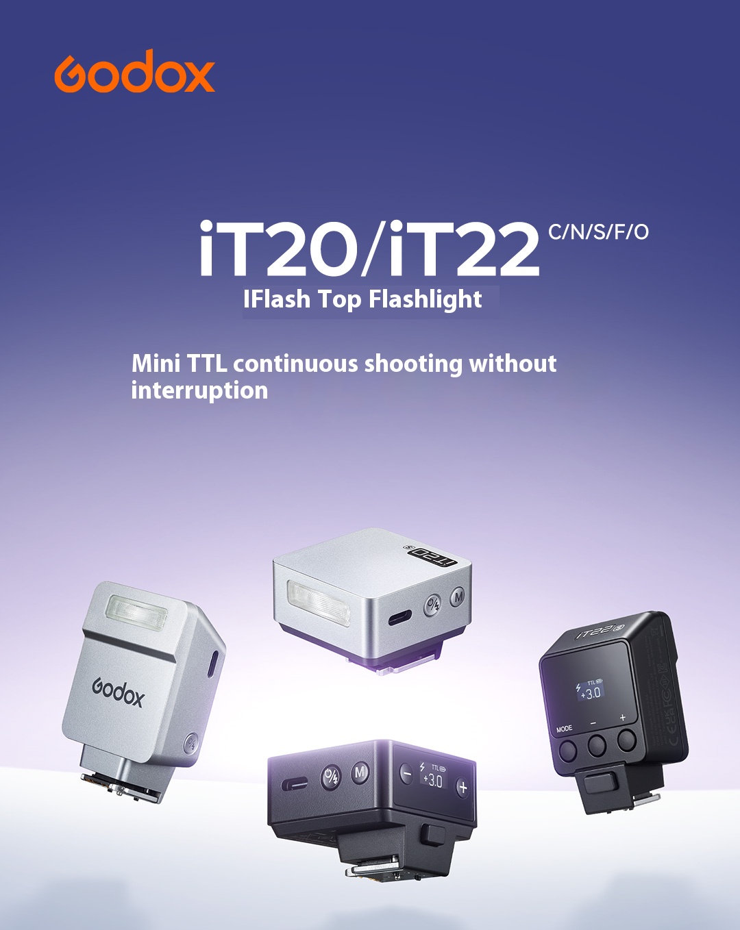 Godox iT20/iT22 camera flash mini TTL automatic metering DSLR micro ...