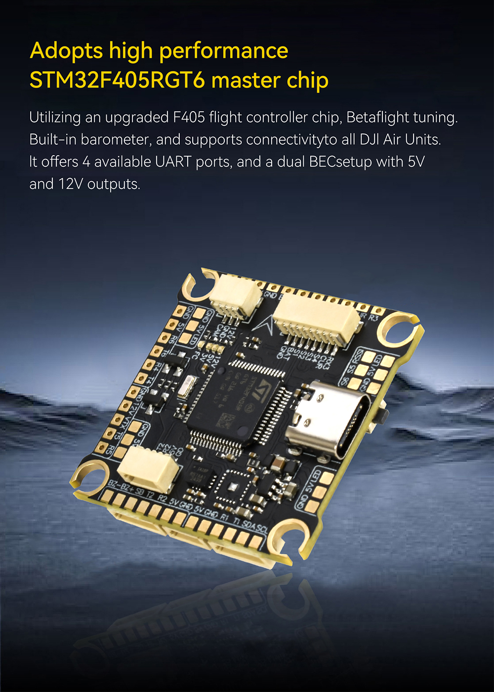 9IMOD F405 Flight Stack F405 Flight Control 55A/60A ESC 3-6S Lipo 30 ...