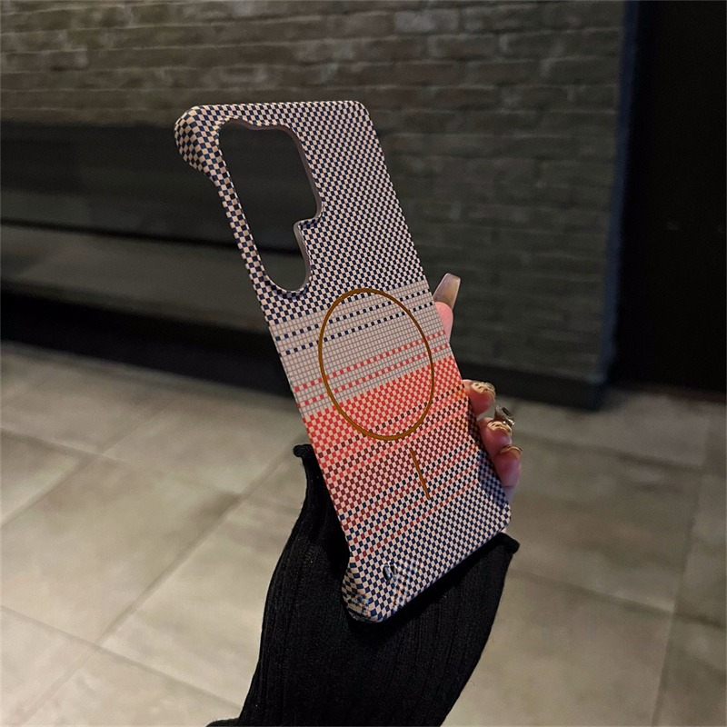 HOCE Ultra Thin Kevlar Carbon Fiber Magnetic Phone Case For Samsung Galaxy S25 S24 S23 Ultra ...