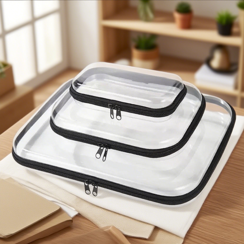 Transparent storage bag set PET waterproof storage box stackable for ...