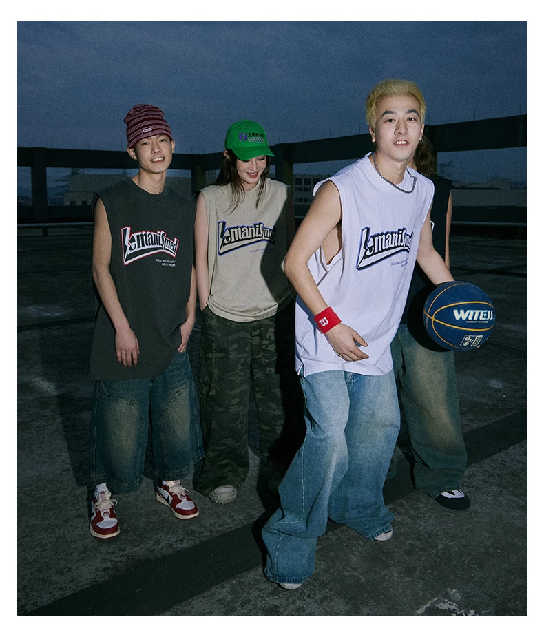 Lemanism Letter Print Sleeveless Vest (280g) | Shopee Malaysia