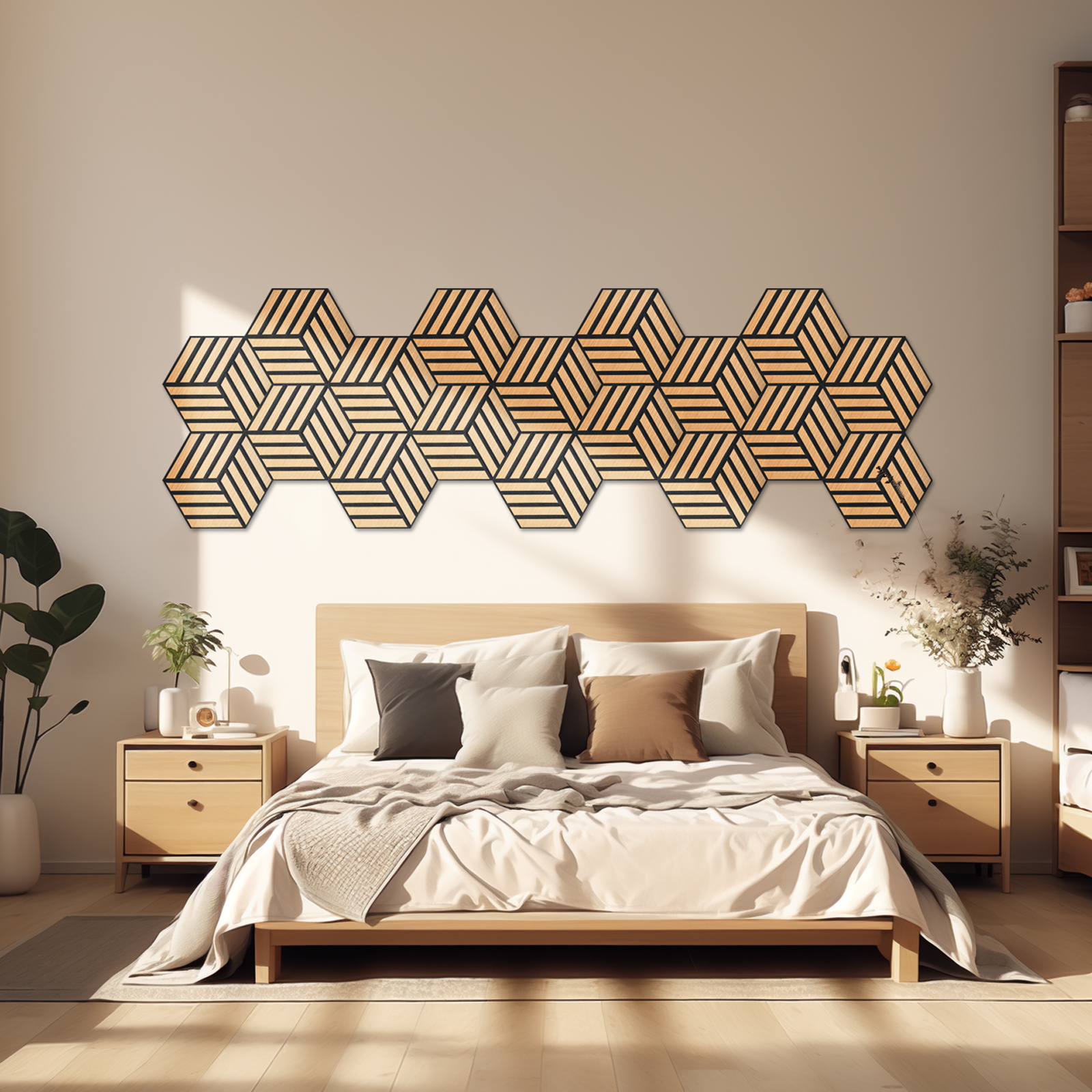 1pcs Acoustic Panels Wood Grain Texture 3D Wallpaper DIY Self Adhesive ...