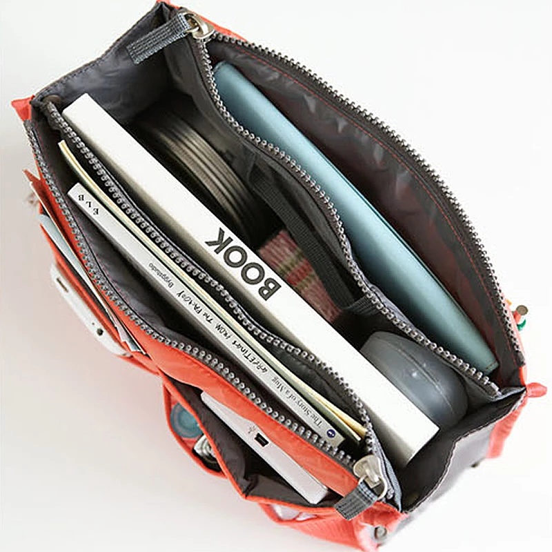Nylon Purse Organizer - Women's Travel Bag Insert - Large Cosmetic ...
