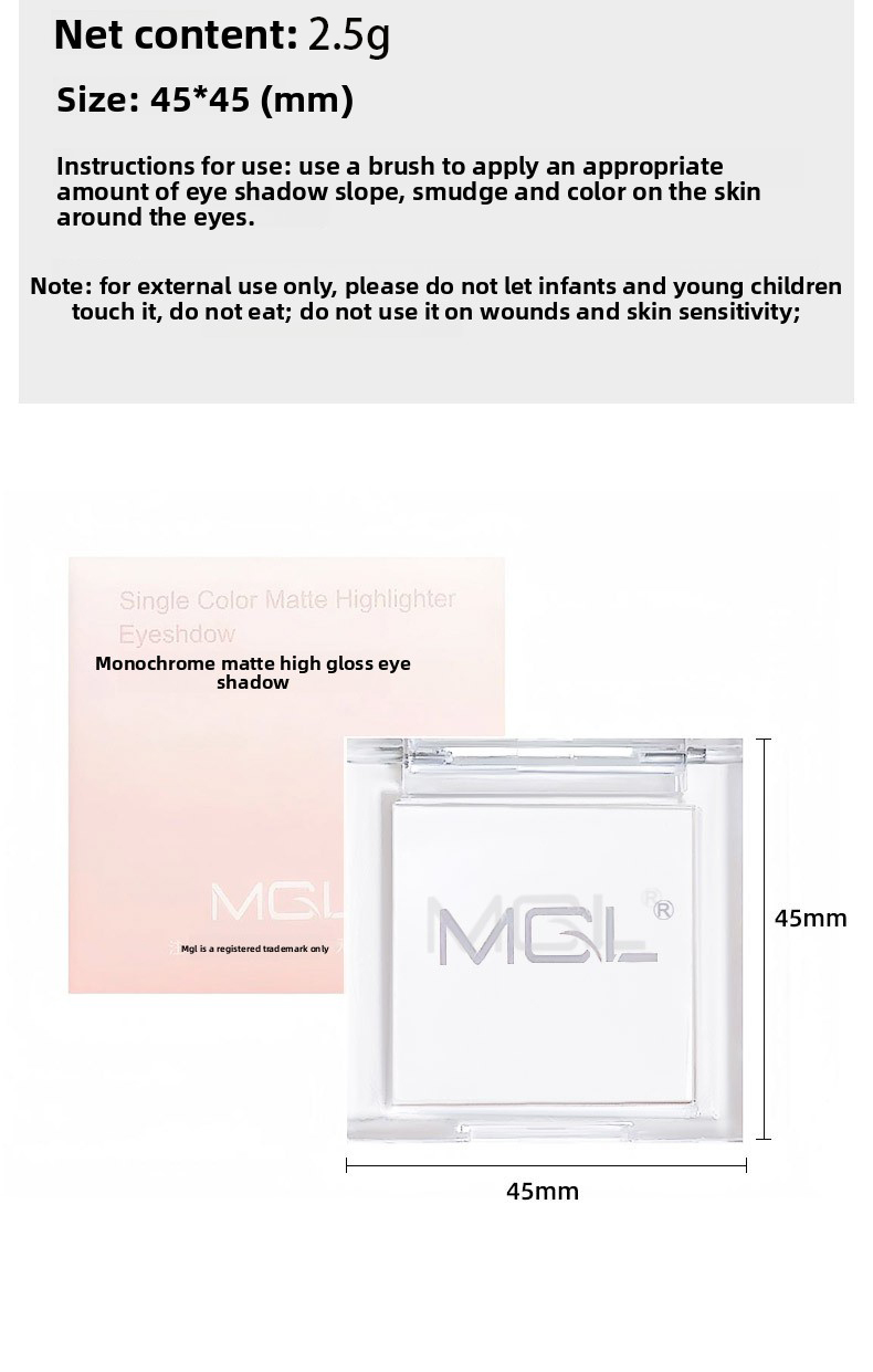 Single-color Highlight Eyeshadow Palette - Affordable Bright White ...