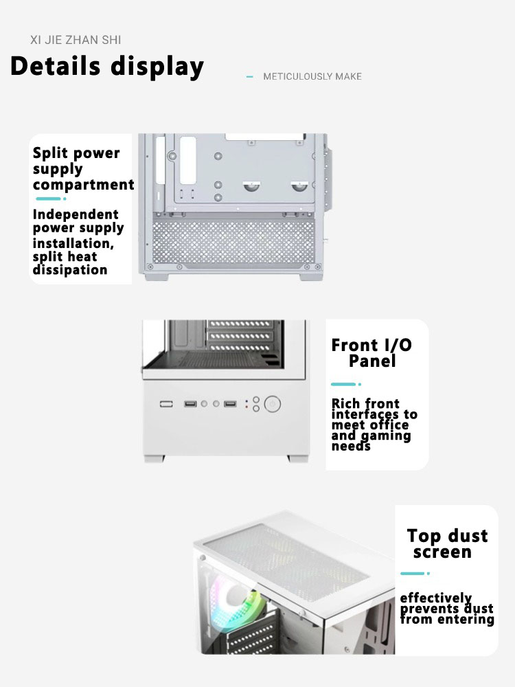 X2 Computer Case M-ATX Mini-ITX Motherboard DIY Sea View Room PC Case ...