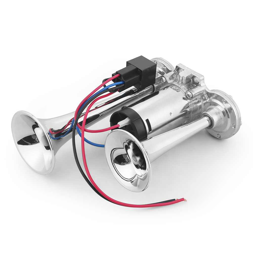 12V 600dB Dual Trumpet Air Horn with Air Compressor Car Electric Horn ...