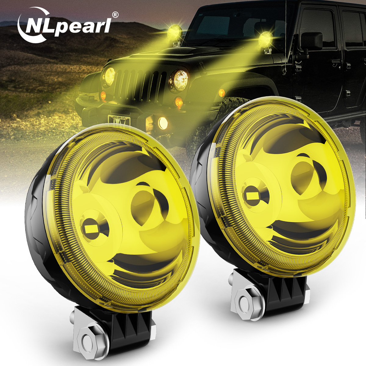 Nlpearl 3inch Led Work Light Offroad Round Spotlights Light 12V 24V 4x4 ...