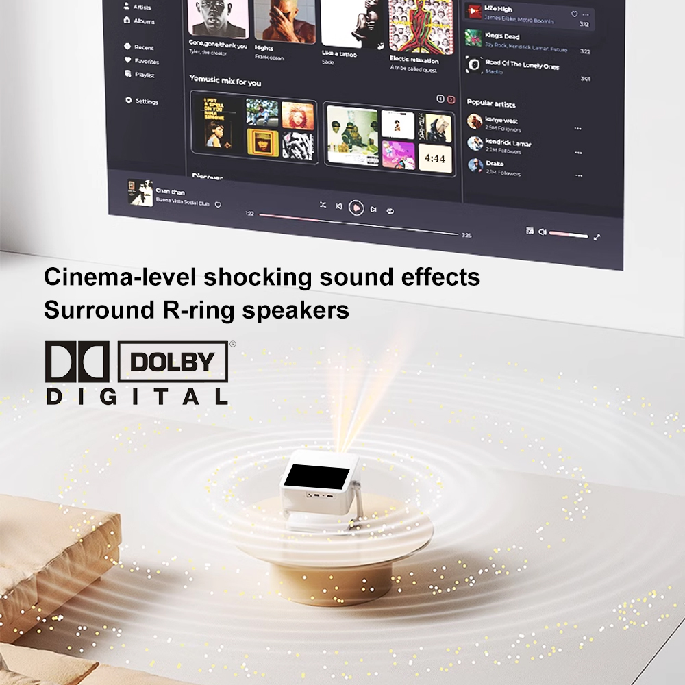 A5pro dual-purpose touch screen 4K projector KTV tablet song ordering ...