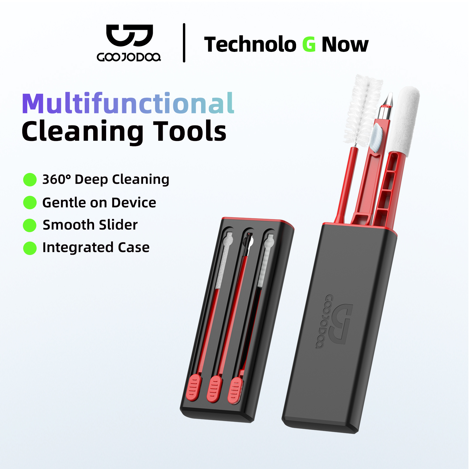 GOOJODOQ 3 in 1 Multifunction Cleaning Kit For Fan Earphone 360 Degree ...