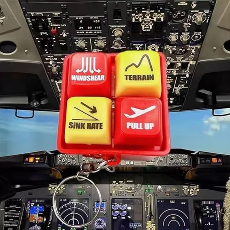 EGPWS 737 Warning Sound Airplane Emergency Alert Keychains Black Mamba ...