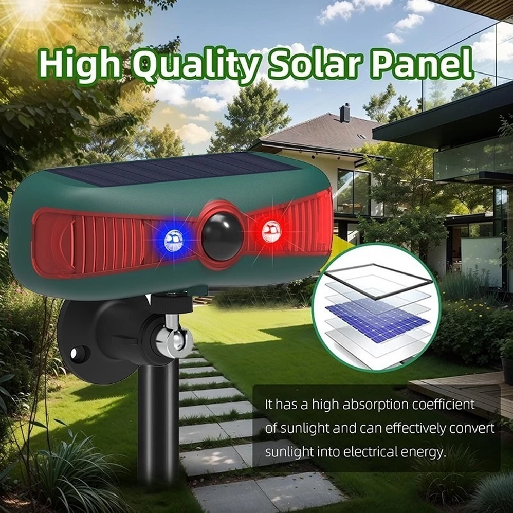 Ultrasonic Monkey Repellent PIR Sensor-Controlled Siren and Strobe ...