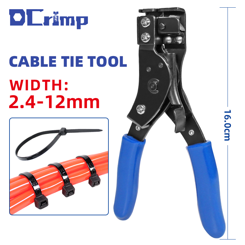 Ergonomic Manual Nylon Cable Tie Tool with Dual-Function Grip - Compact ...