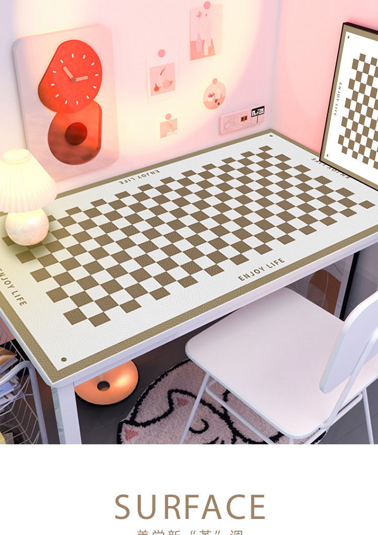 【readystock】Student Desk Mat alas meja kopi Large Simple Checkerboard ...